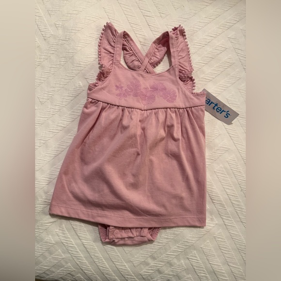 Carter's | Dresses | Carters Pink Sundress 9 M Embroidery And Ruffles ...